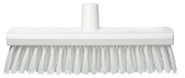 Frottoir mi-dur 50 mm / blanc - Polyester 31x7cm / manche G990062